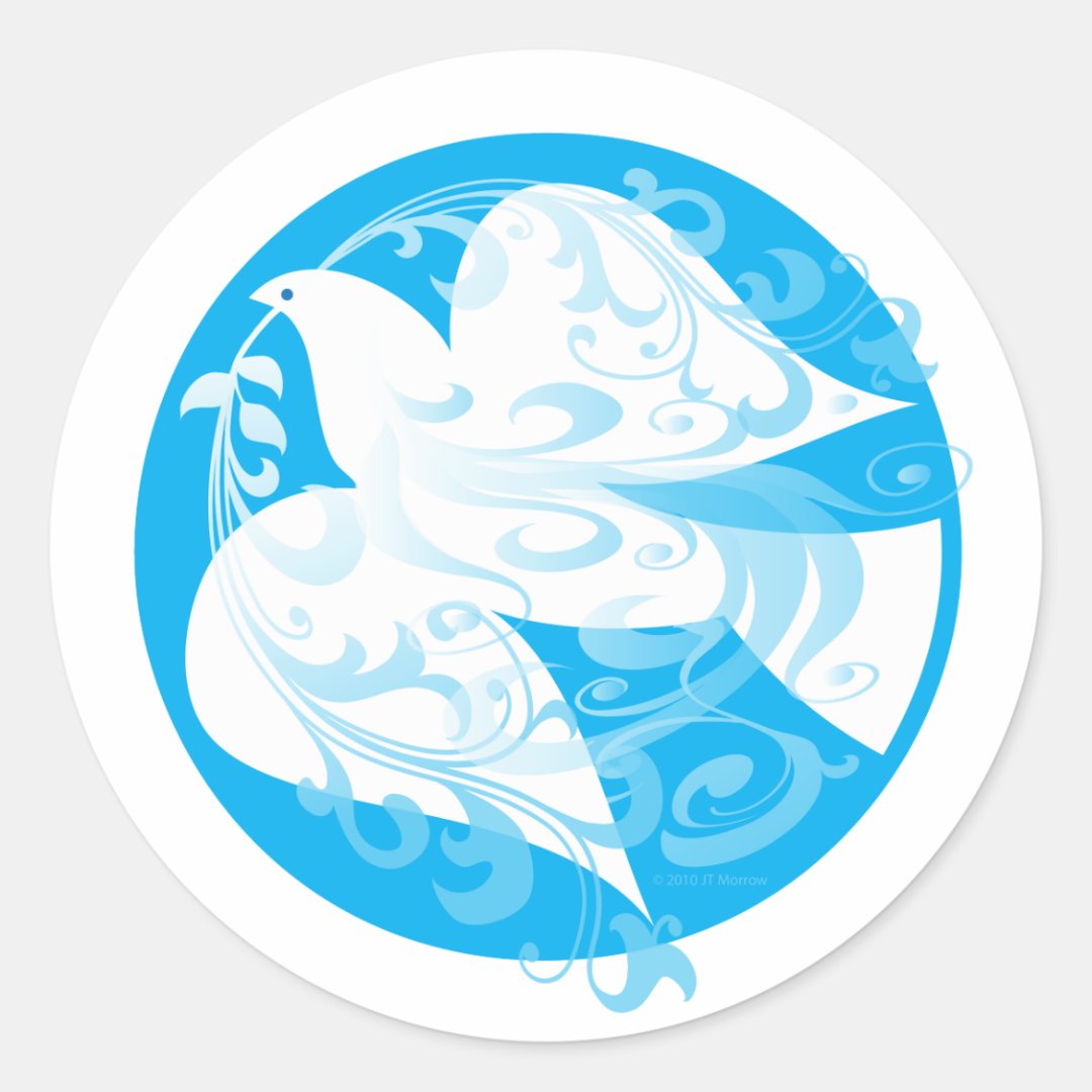 Dove of Peace Classic Round Sticker | Zazzle
