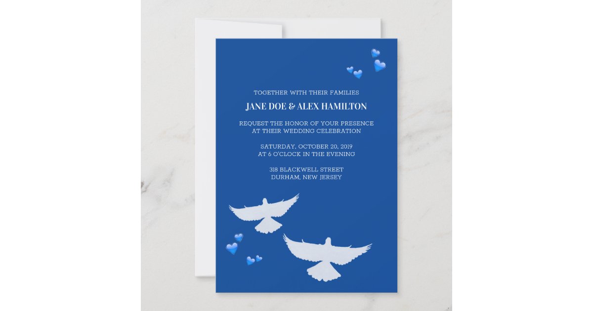 Dove Wedding Invitation | Zazzle