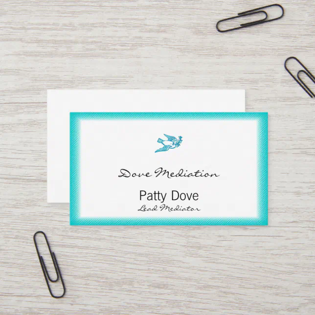 Dove with Branch Business Card | Zazzle