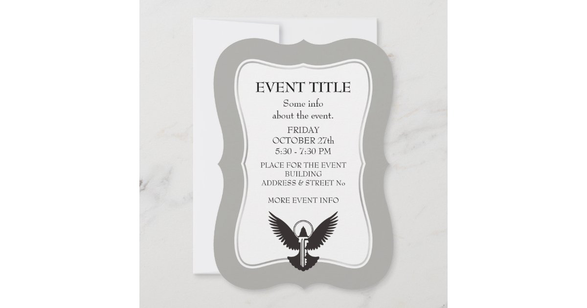Dove with Key Invitation | Zazzle