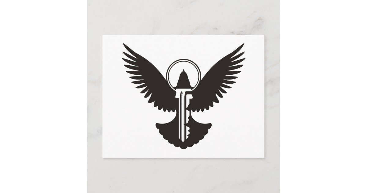 Dove with Key Postcard | Zazzle
