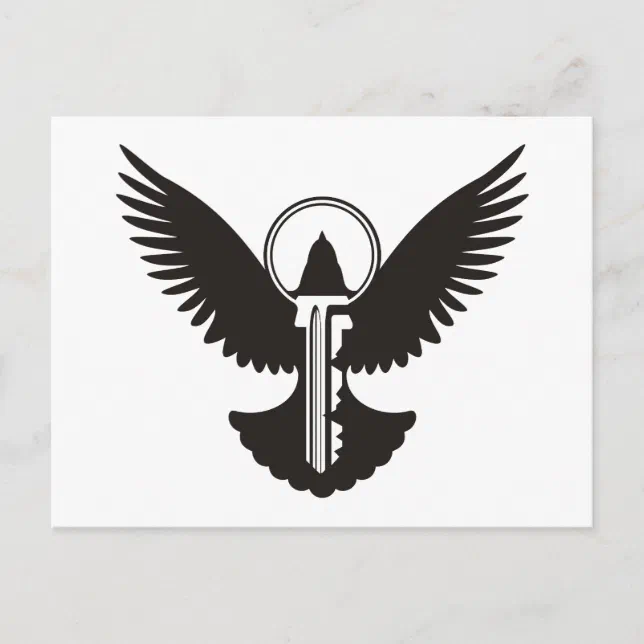 Dove with Key Postcard | Zazzle