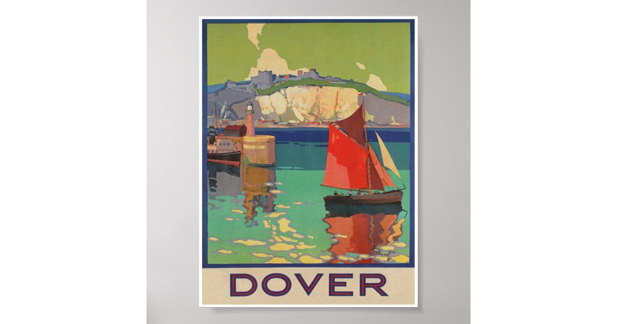 Dover England Vintage Travel Poster | Zazzle
