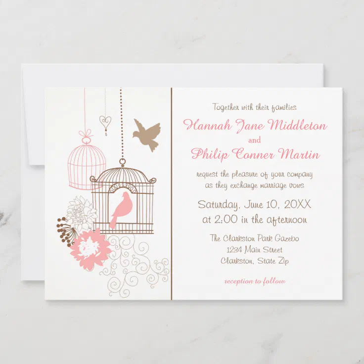 Doves & Cages - Wedding Invitation | Zazzle