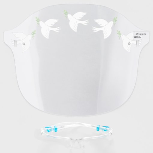 Doves Peaceful Beautiful Bird Face Shield | Zazzle