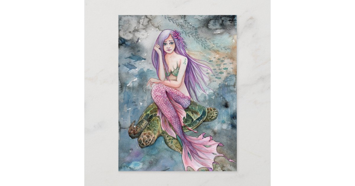 Down In Atlantis - Mermaid Post Card | Zazzle