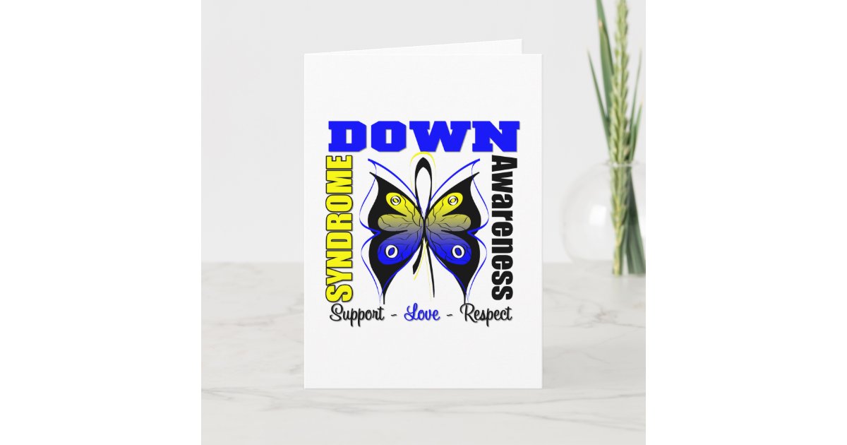 Down Syndrome Awareness Butterfly Card | Zazzle
