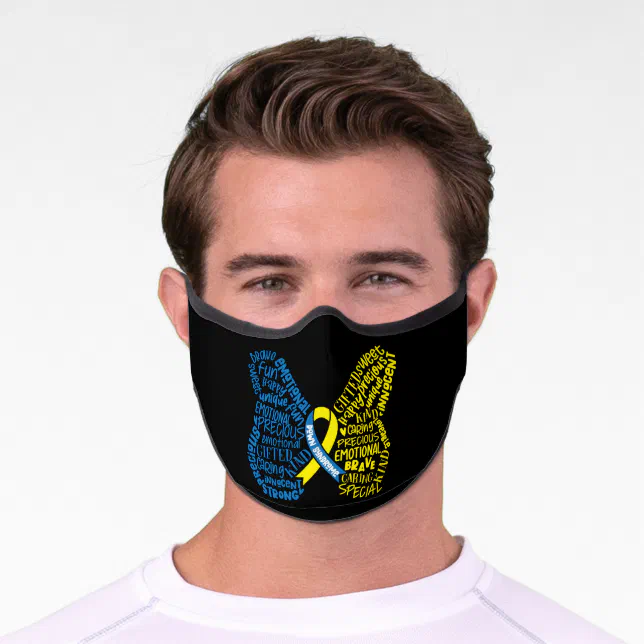 Down Syndrome Awareness Butterfly Special Premium Face Mask | Zazzle
