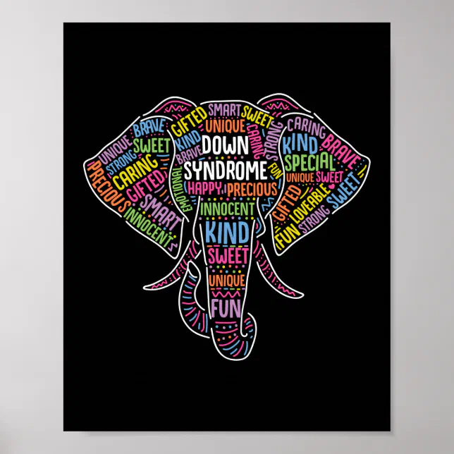 Down Syndrome Elephant Awareness Special Education Poster | Zazzle