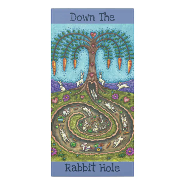 DOWN THE RABBIT HOLE ROOM SIGN | Zazzle
