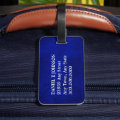 Downhill Snow Ski Blue Luggage Tag | Zazzle