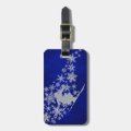Downhill Snow Ski Blue Luggage Tag | Zazzle