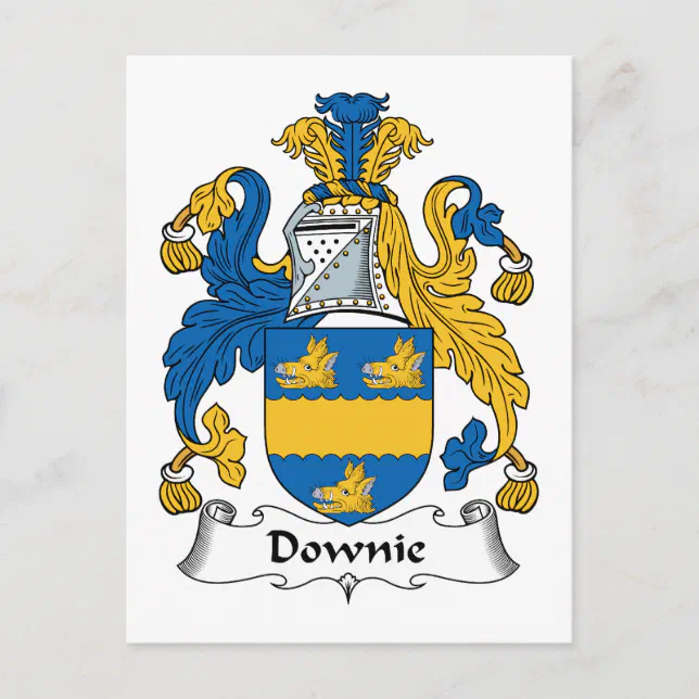 Downie Family Crest Postcard | Zazzle