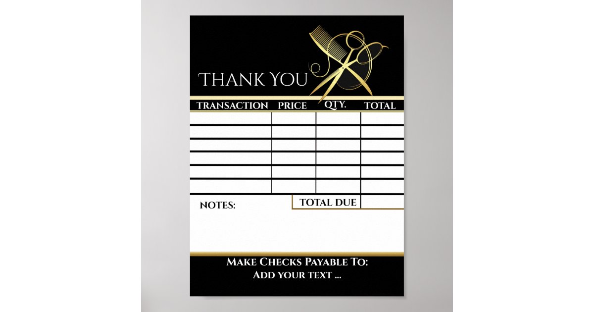 DOWNLOAD Your Invoice Sheet Poster | Zazzle