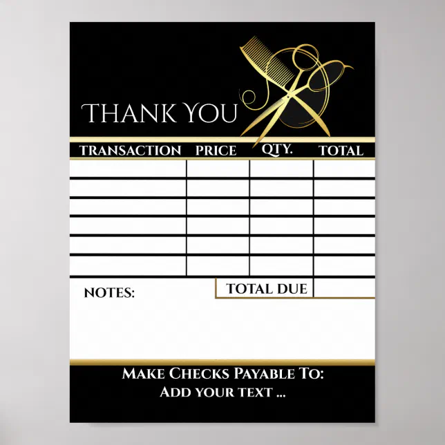 DOWNLOAD Your Invoice Sheet Poster | Zazzle