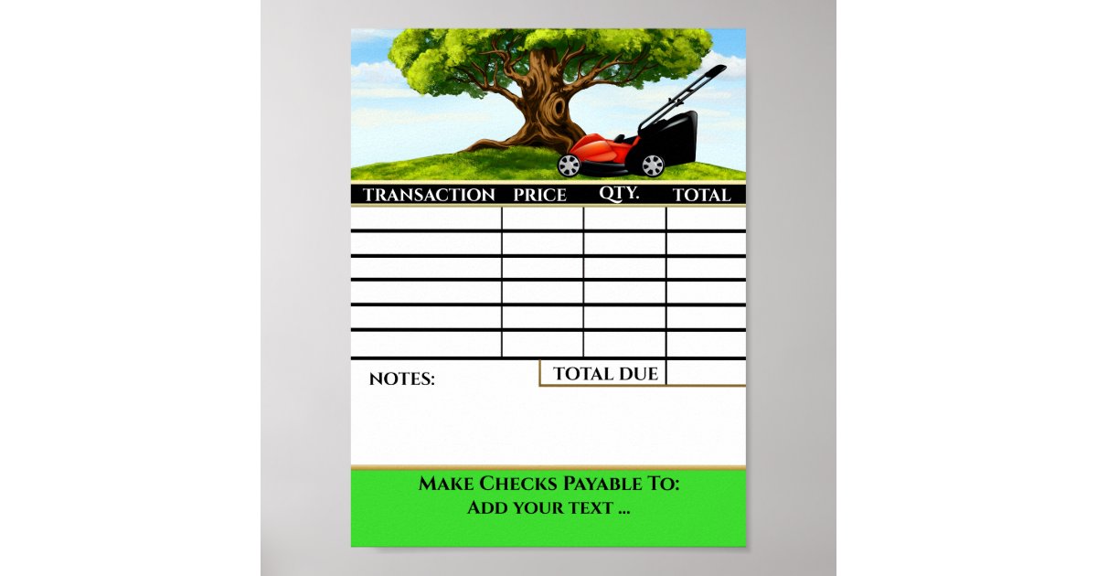 DOWNLOAD Your Invoice Sheet Poster | Zazzle