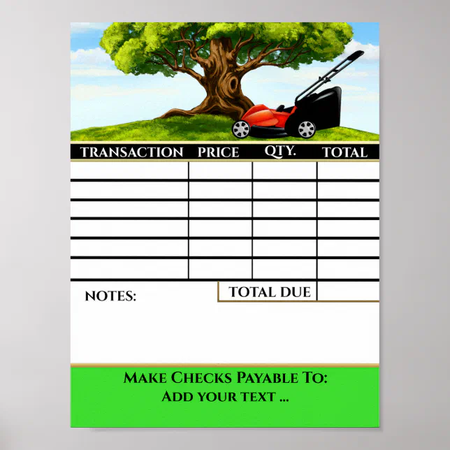 DOWNLOAD Your Invoice Sheet Poster | Zazzle