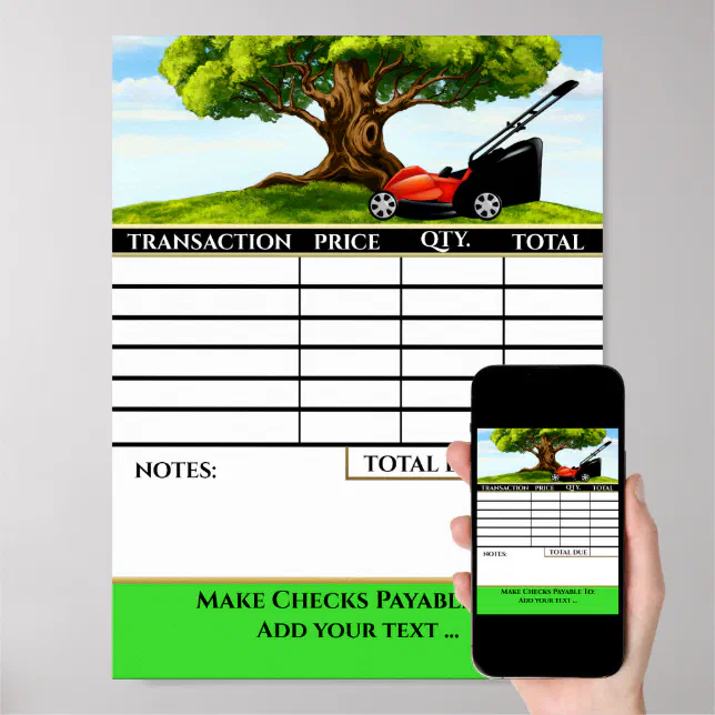 DOWNLOAD Your Invoice Sheet Poster | Zazzle