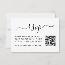 Downloadable Wedding RSVP with QR Code Invitation | Zazzle