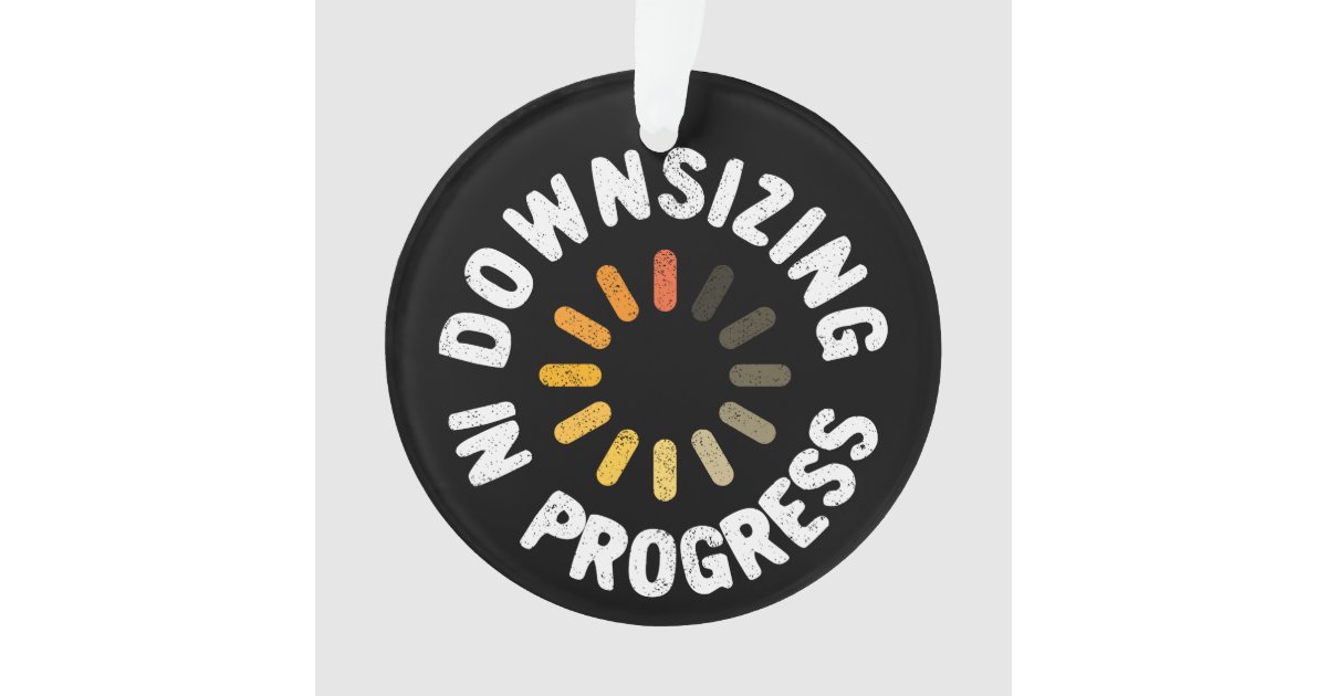 Downsizing in Progress Weight Loss Action Plan Ornament | Zazzle