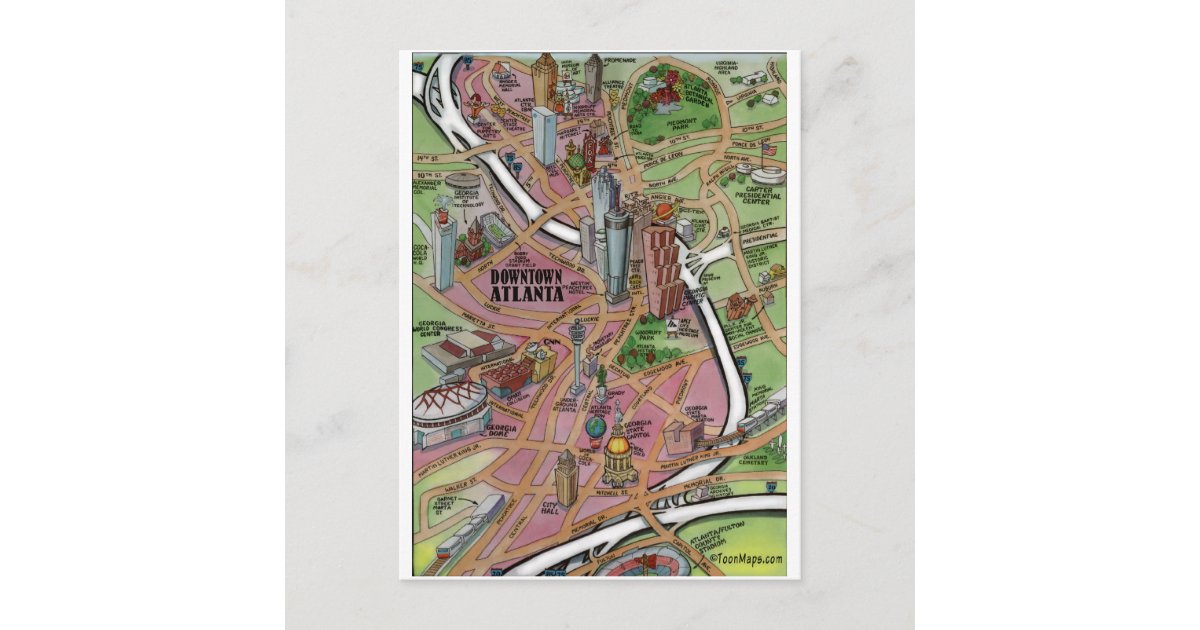 Downtown Atlanta Georgia Postcard | Zazzle