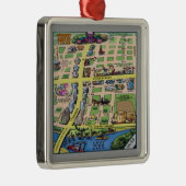 Downtown Austin Texas Cartoon Map Metal Ornament | Zazzle