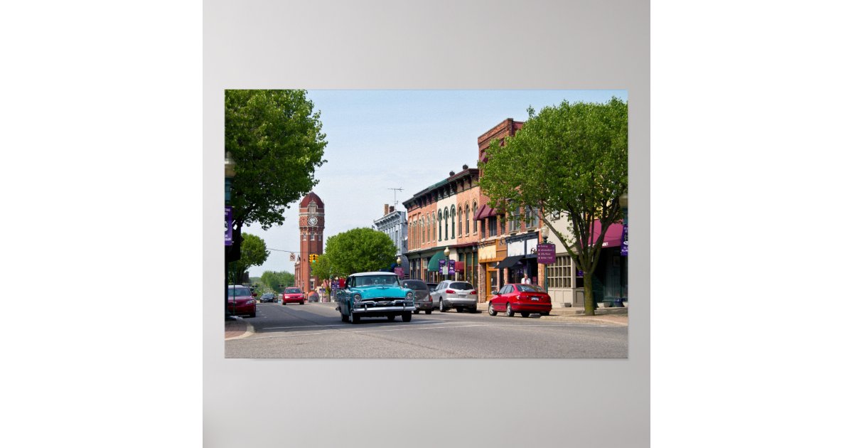 Downtown Chelsea, Michigan Poster | Zazzle