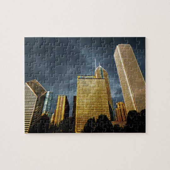 Downtown Chicago Illinois Skyline Jigsaw Puzzle | Zazzle.com