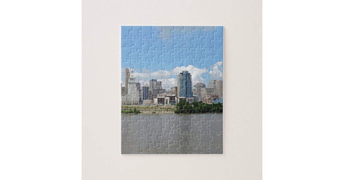Downtown Cincinnati skyline Jigsaw Puzzle | Zazzle