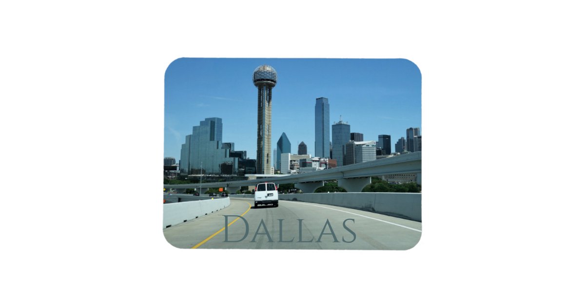 Downtown Dallas Texas Souvenir Magnet | Zazzle