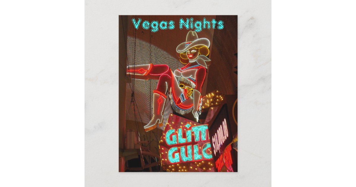 Downtown Las Vegas Nights Postcard | Zazzle