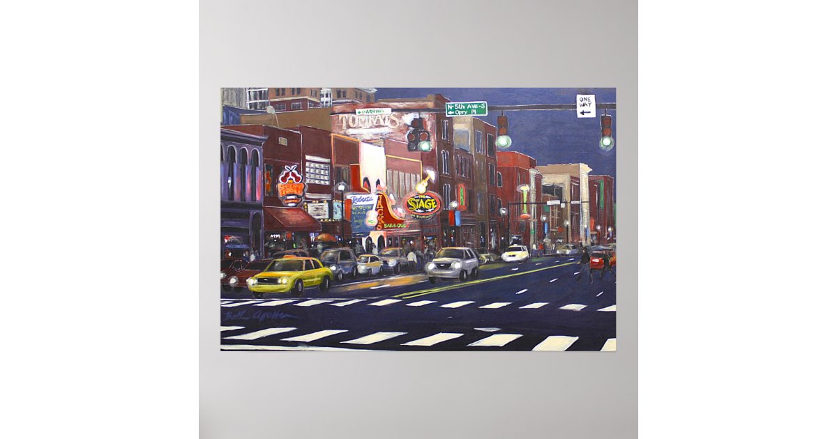 Downtown Nashville Poster | Zazzle