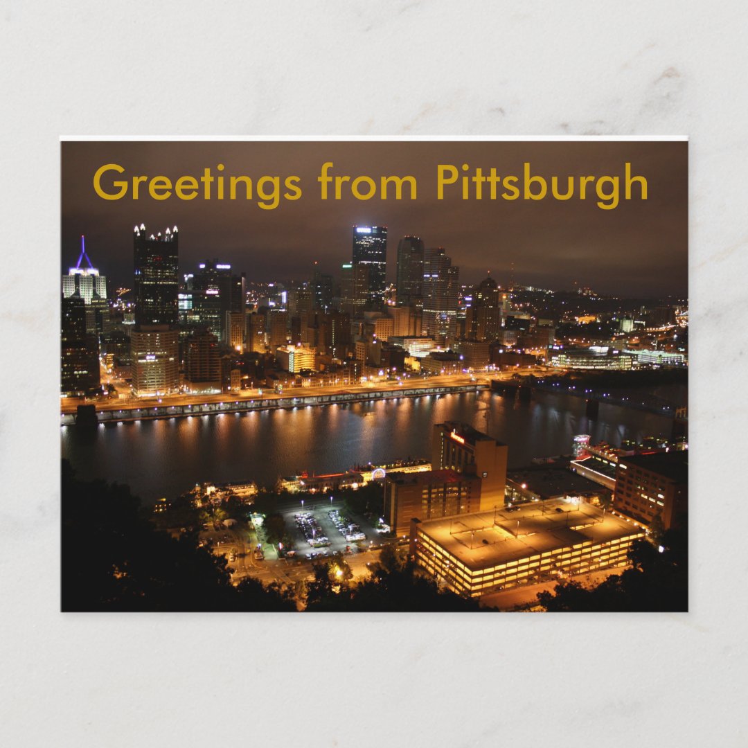 Downtown Pittsburgh, Greetings from Pittsburgh Postcard | Zazzle