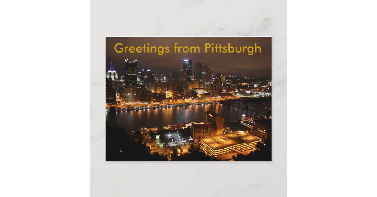 Downtown Pittsburgh, Greetings from Pittsburgh Postcard | Zazzle