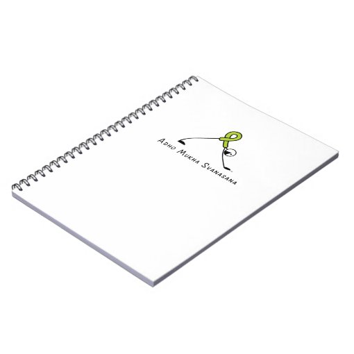 Downward Dog Yoga Stick Figure Notebook | Zazzle