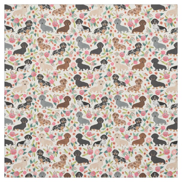 Doxie Cactus Fabric - cute dachshunds gift | Zazzle