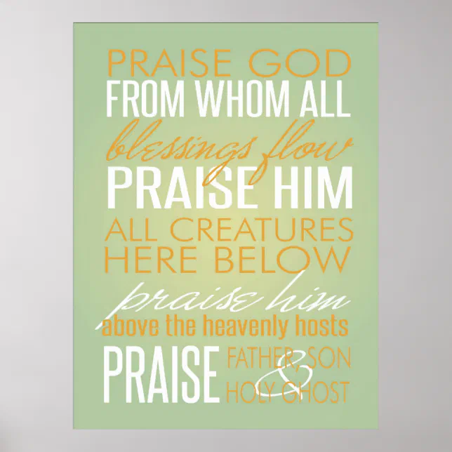 Doxology Poster | Zazzle