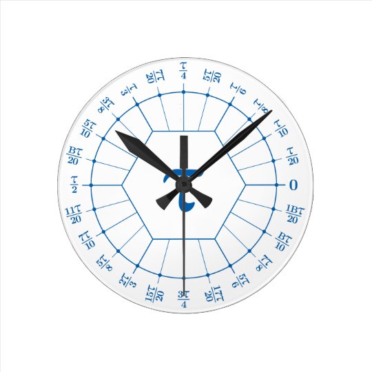 Dozenal tau unit circle clock | Zazzle.com