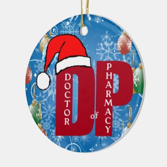 DPM SANTA CHRISTMAS ORNAMENT DOCTOR PHARMACY | Zazzle