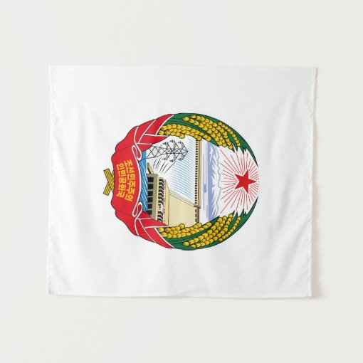 DPRK North Korea Emblem Juche Socialist Communist Tapestry | Zazzle