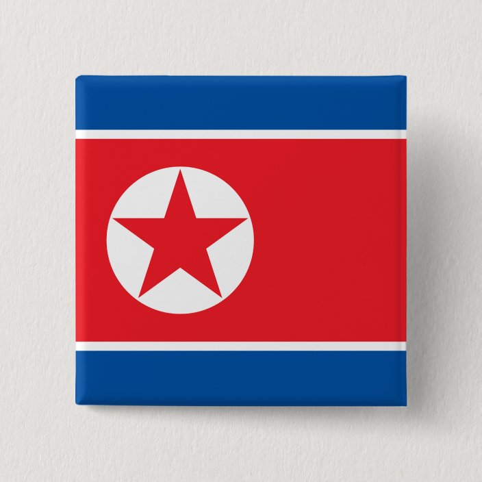 DPRK North Korea Flag Juche Socialist Communist Button | Zazzle.com
