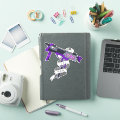 DPS Main Gamer Purple Cartoon Machine Gun Sticker | Zazzle