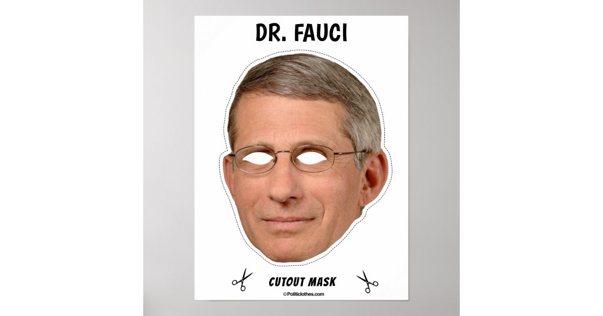 DR. FAUCI Halloween Mask Poster | Zazzle