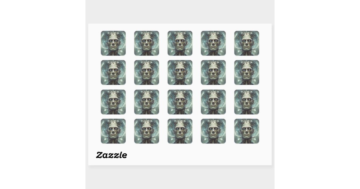 Dr. Frankenstein's Monster - Modern Prometheus Square Sticker | Zazzle