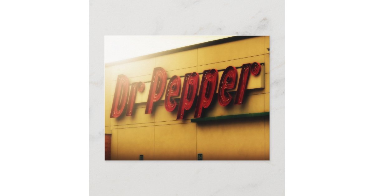 Dr. Pepper Sign Postcard | Zazzle