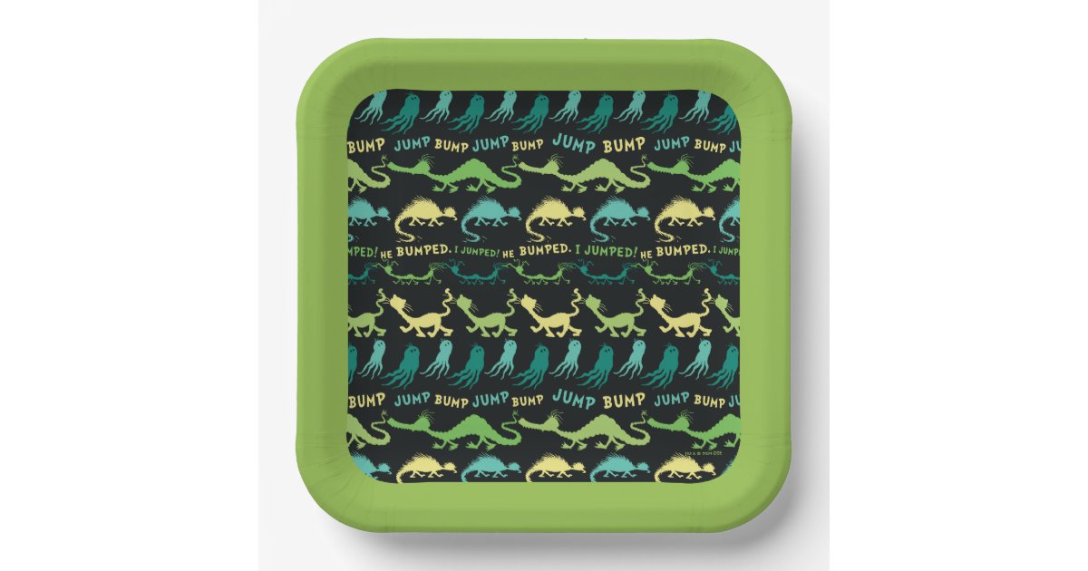 Dr. Seuss | "Bump Jump" Hallowen Pattern Paper Plates | Zazzle