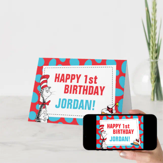 Dr. Seuss | Cat in the Hat Birthday Card | Zazzle