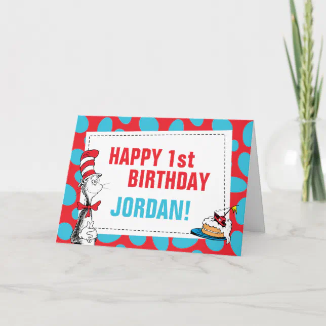 Dr. Seuss | Cat in the Hat Birthday Card | Zazzle