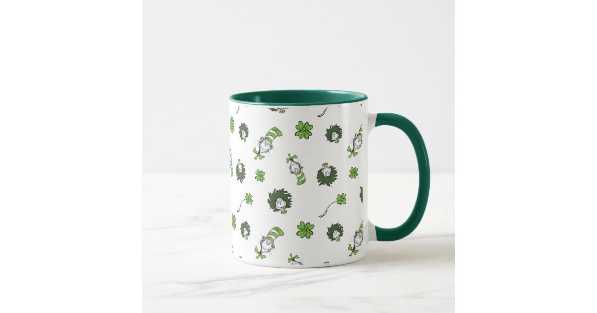 Dr. Seuss | Cat in the Hat Clover Pattern Mug | Zazzle