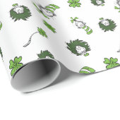 Dr. Seuss | Cat in the Hat Clover Pattern Wrapping Paper | Zazzle